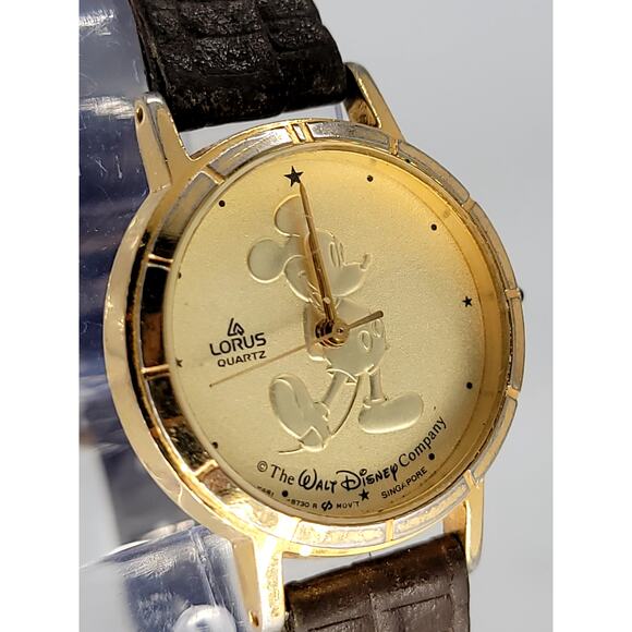 Lorus | Accessories | Vintage Lorus Disney Mickey Mouse Goldtone Quartz ...